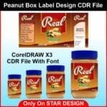 Peanut Box Label Design CDR File - Star Design