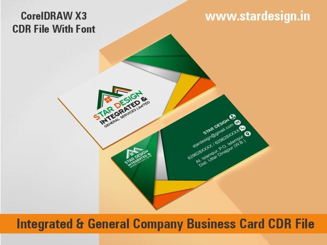 Integrated & General Company Business Card CDR File - Star Design