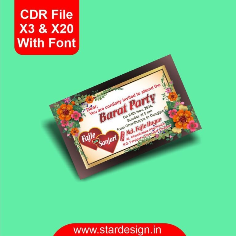 Barat Card Design Cdr File - Star Design