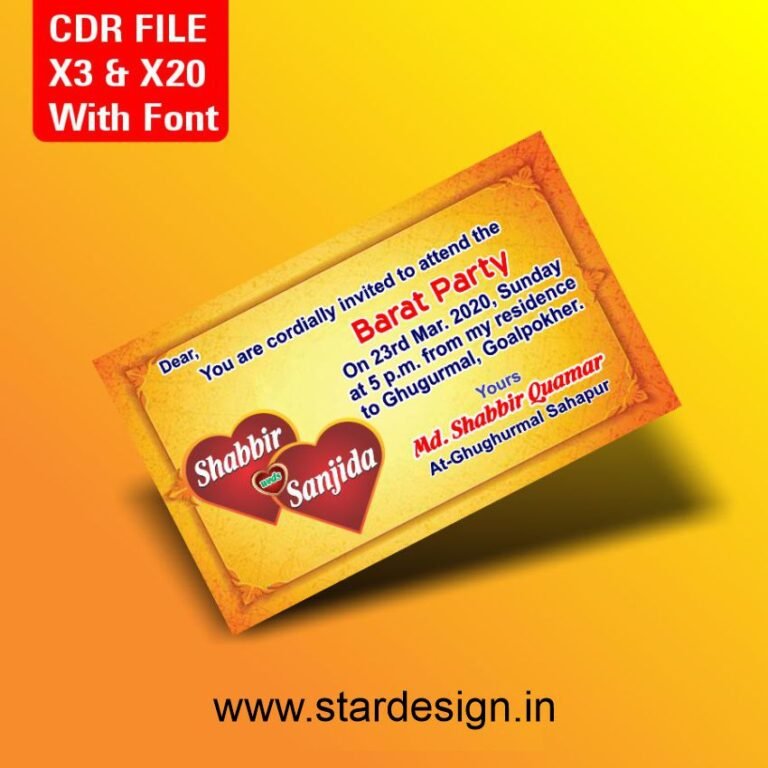 Barat Card New Design CDR File - Star Design