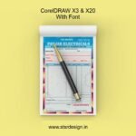 Electricals GST Bill Book Design CDR File - Star Design