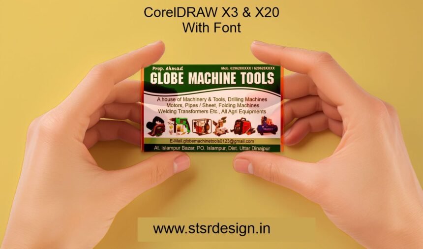 Globe Machine Tools Visiting Card CDR File - Star Design