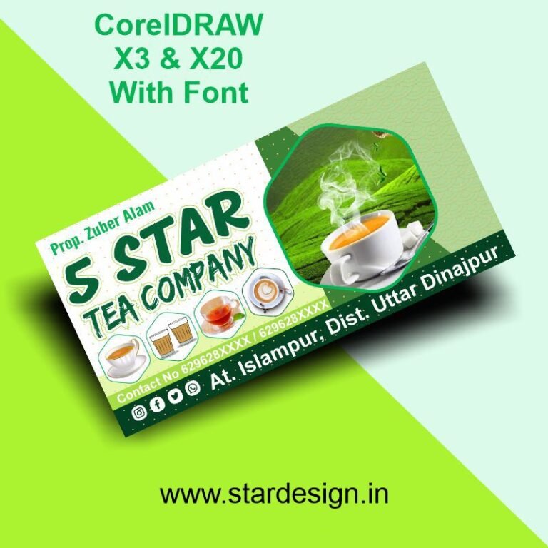 Tea Company Banner & Flex Design CDR File - Star Design