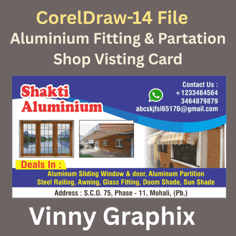 Aluminium Fitting & Partation shop Business card - Star Design