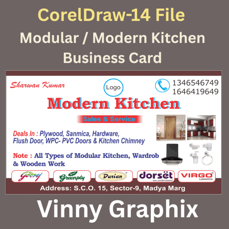 Modular Kitchen Business card - Star Design