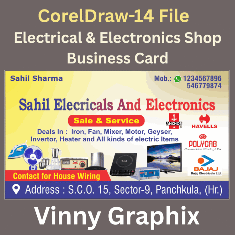 Electric & Electronics shop Business Card - Star Design