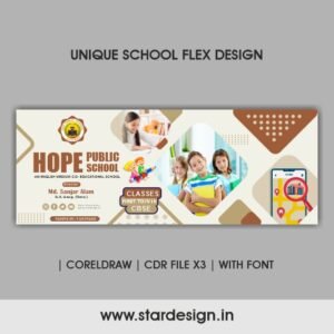 UNIQUE SCHOOL FLEX / BANNER DESIGN - Star Design