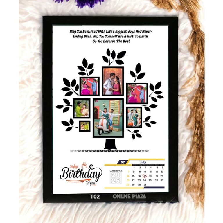 Happy Birthday Customize 8X12 (A4) Photo Frame Design PSD_ON - Star Design