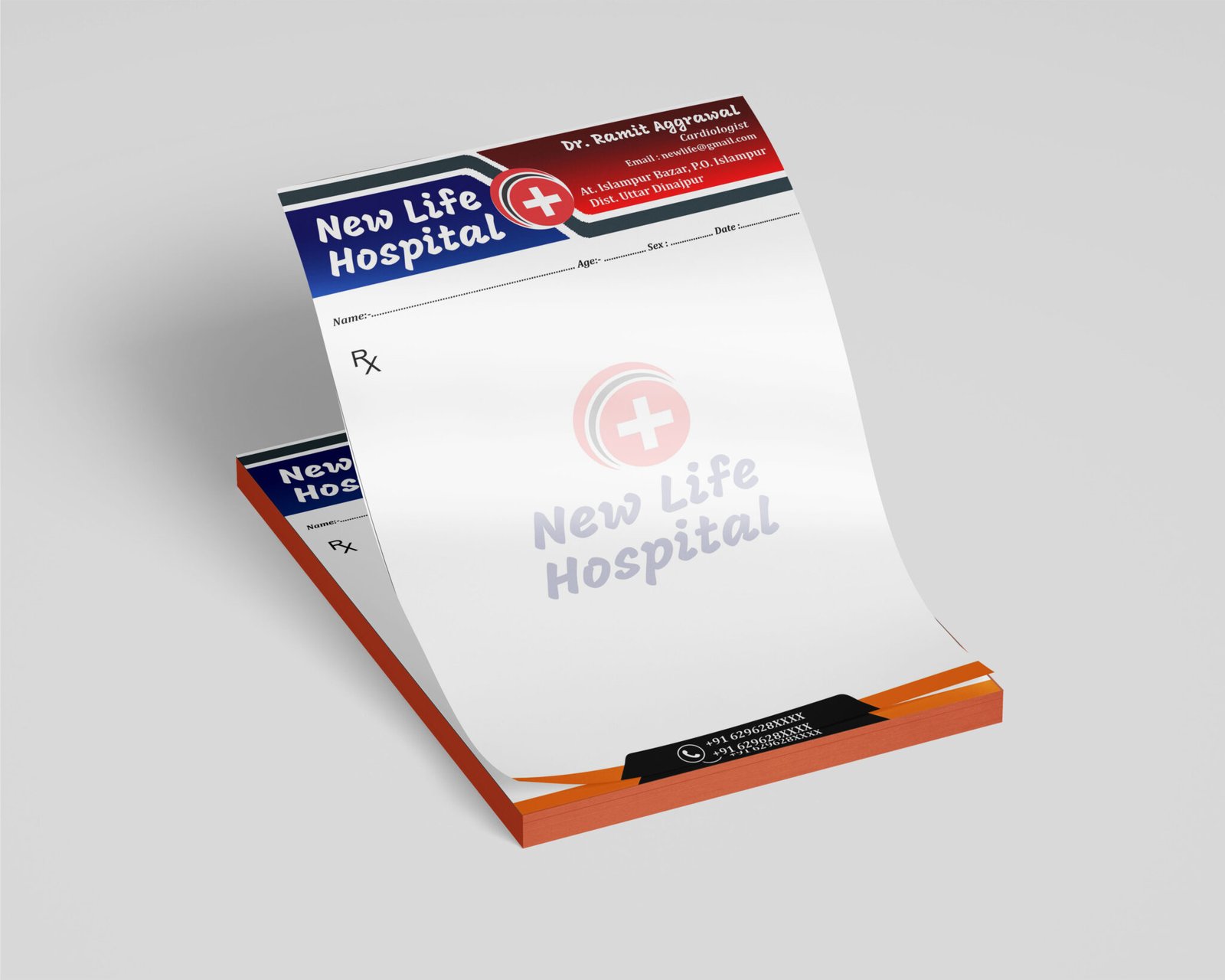 Hospital Pad Design CDR File - Star Design