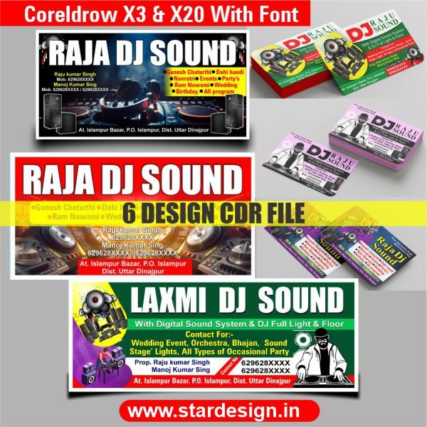 Durga Puja Banner Design CDR File - Star Design