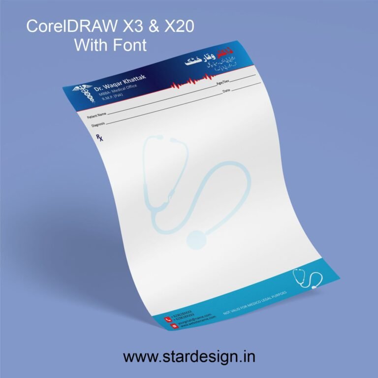 Doctor Prescription Pad Design CDR File - Star Design