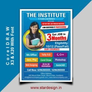 Institute Flyer Design CDR File - Star Design
