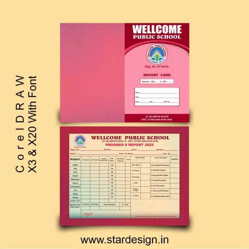 School Progress Report Design CDR File - Star Design