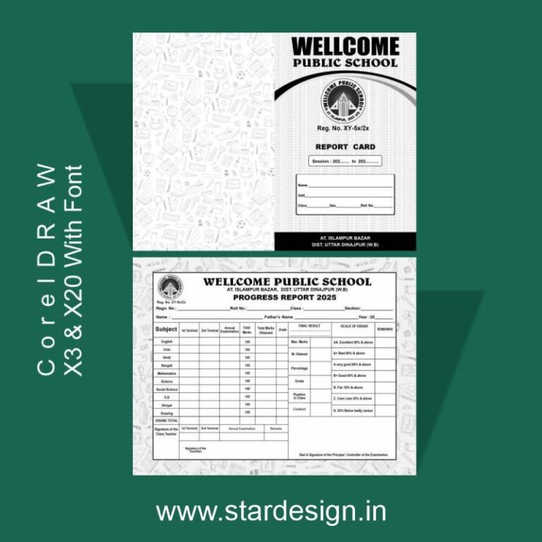 School Progress Report Design CDR File - Star Design